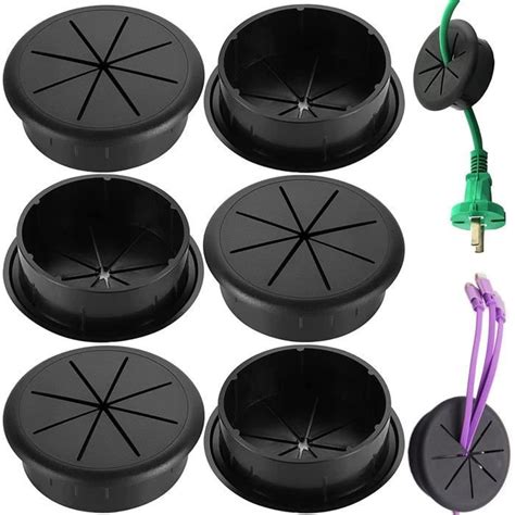 Couvercle de Filetage de Cable Table 6 Pièces Oeillet de Bureau en