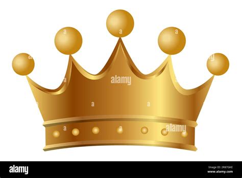 Simple Golden Crown Icon Vector Illustration Stock Vector Image Art
