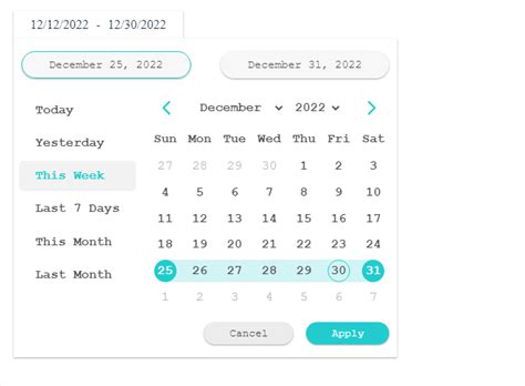 Github Uyaribrahim Date Range Picker A React Component For Choosing
