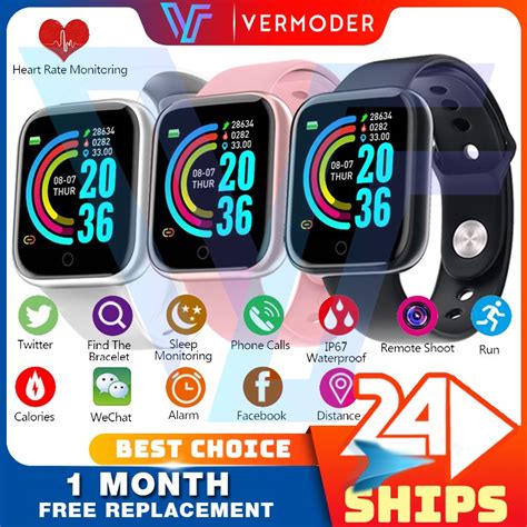 Y68 Relógio Smartwatch Bluetooth À Prova D agua Monitoramento