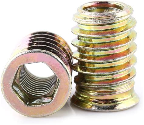 Pack de 20 pièces M6 M8 M10 Écrou hexagonal fileté en alliage de zinc