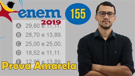 ENEM 2019 Questão 155 Prova Amarela Razão e Proporção Três Sócios