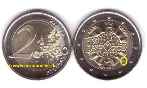 euromueller de 2 Euro Sondermünze Deutschland 2023 Karl der Große
