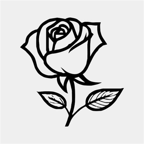 Simple Dibujo En Blanco Y Negro De La Flor De Vector De 46 OFF