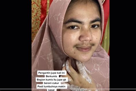 Pengantin Wanita Berkumis Tebal Dirias MUA Jadi Cantik Manglingi