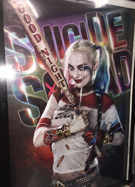 Suicide Squad Movie Harley Quinn Good Night Baseball Bat Poster 22x34