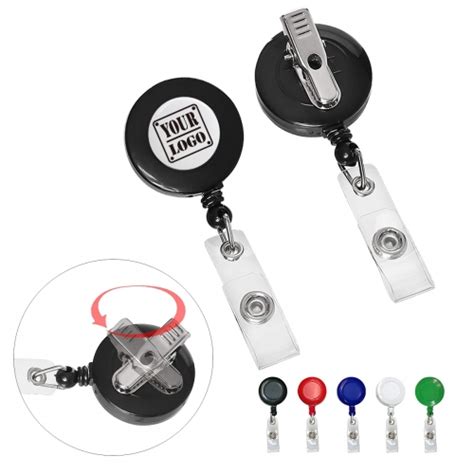 24 Retractable Badge Holder ID Card Holder Reel With Swivel Back
