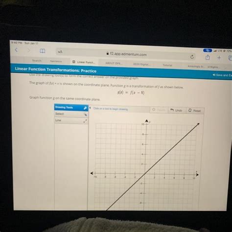 use the drawing tool s to form the correct answer on the provided graph the graph of f x x