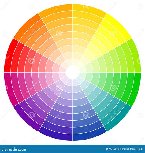 Color Wheel Colors Stock Vector Illustration Of Color