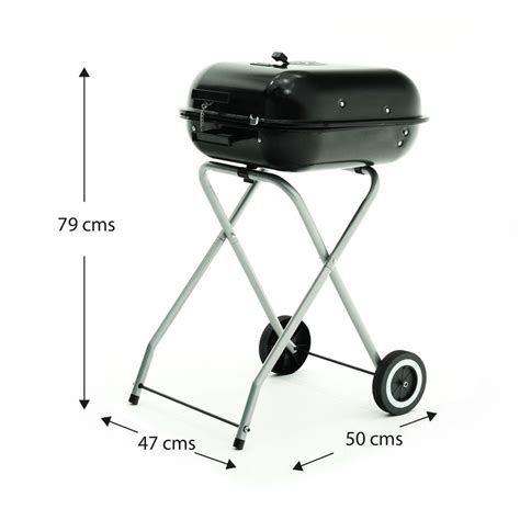 Barbacoa de Carbón Portátil Plegable en Acero con Ruedas Kekai Flathead