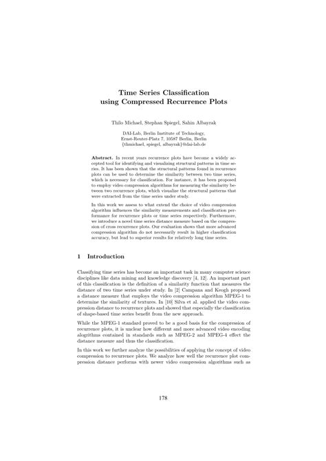 pdf time series classification using compressed recurrence plots
