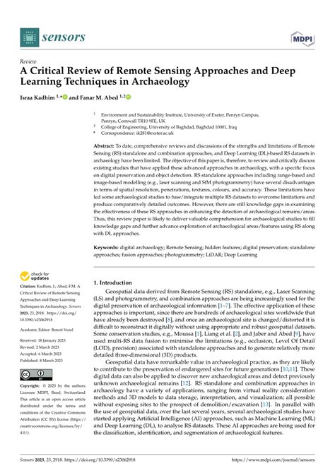 Pdf A Critical Review Of Remote Sensing Approaches And Deep Learning