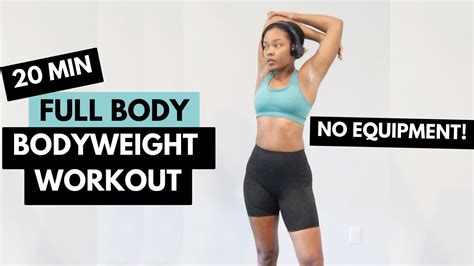 20 MIN Full Body Bodyweight Workout NO EQUIPMENT Home Workout