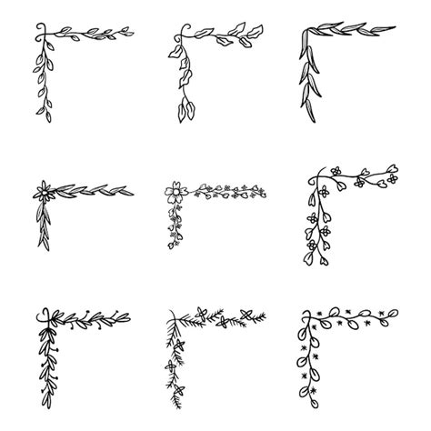 Vine Frame Border Design Black And White Infoupdate Org