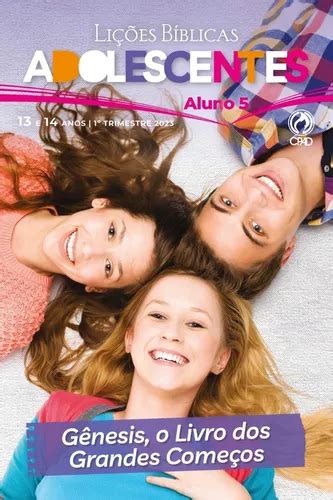 Revista Lições Bíblicas Ebd Adolescentes Aluno 1º Trimestre MercadoLivre