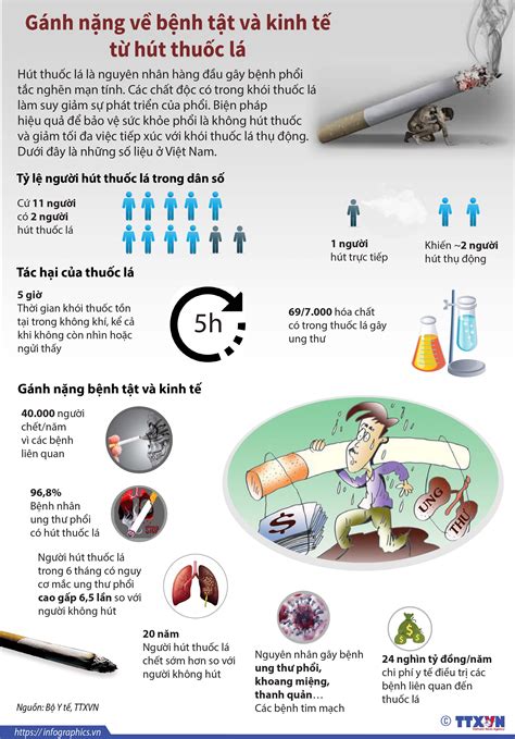 Bộ ảnh Infographic Tuyên truyền phòng chống tác hại của thuốc lá