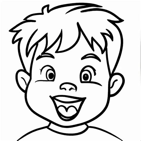 Rosto De Menino Desenhos Para Colorir E Imprimir