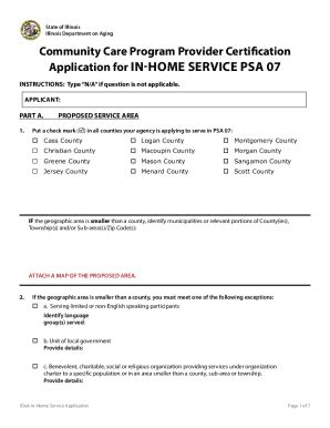 Fillable Online Www2 Illinois Illinois Gov Aging Community Care