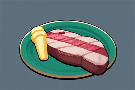 Carne de res comida occidental icono de interfaz de usuario diseño de