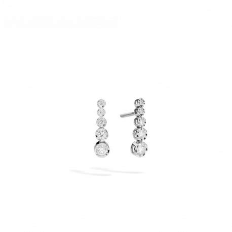 Orecchini Recarlo Pendenti A Scalare Collezione Face Round Con Diam