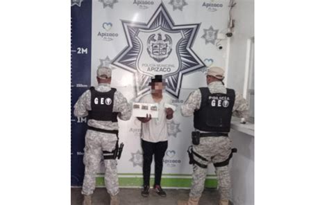 Detiene Policía Municipal de Apizaco a sujeto por narcomenudeo 385 Grados