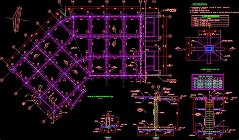 Zapatas Para Cimentacion En AutoCAD Librería CAD