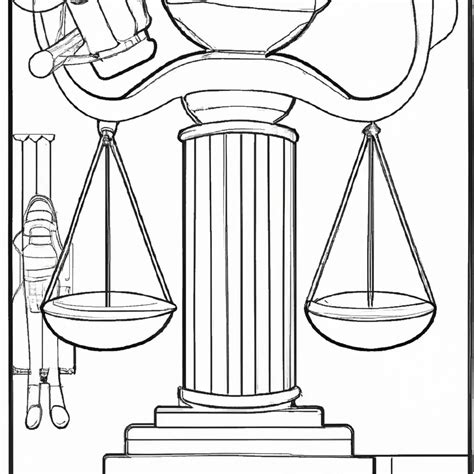 Balança da Justiça Desenhos para Imprimir e Colorir