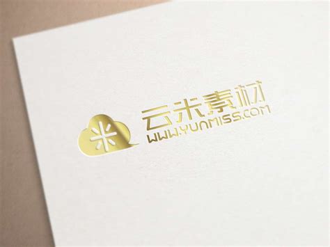 五款简洁干净金色标志展示样机 标志样机 云米创意 让设计更简单的创意素材平台