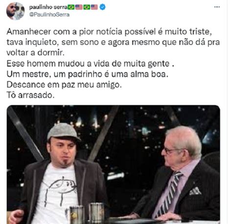 Famosos lamentam morte de Jô Soares Brasil chora sua falta Quem