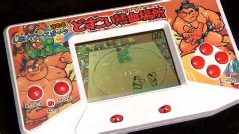 レトロ 電子ゲームバンダイ ポケットクラブ どすこい熱血場所 相撲 すもう 力士 ワイドスクリーン プルプル 連打試合 液晶 90年