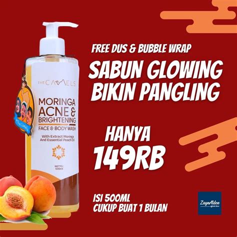 Jual SABUN GLOWING THE CAMELS MORINGA ACNE BRIGHTENING 100 ASLI