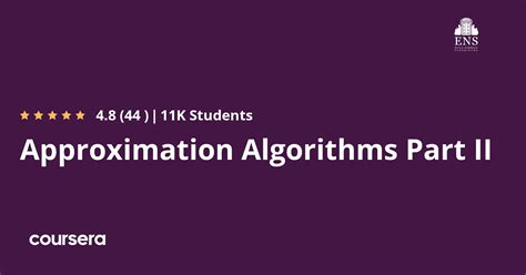 approximation algorithms part ii coursera