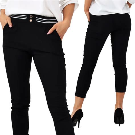 SPODNIE DAMSKIE ELEGANCKIE CYGARETKI 38 M CZARNE 13359468521 Allegro Pl
