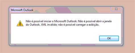 Não é possível iniciar o Microsoft Outlook Xml inválido Utilidadenices