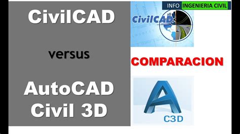 Comparacion Entre Civilcad Versus Autocad Civil D Youtube