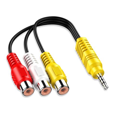 3 5MM To 3 RCA Cable Video Component AV Adapter Cable For TCL TV