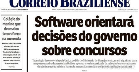 Capa Correio Braziliense Quarta 22 De Novembro De 2017