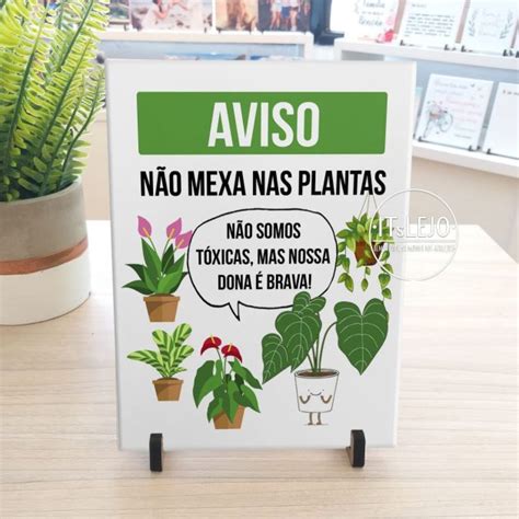 Azulejo frase Não mexa nas plantas ITsLEJO