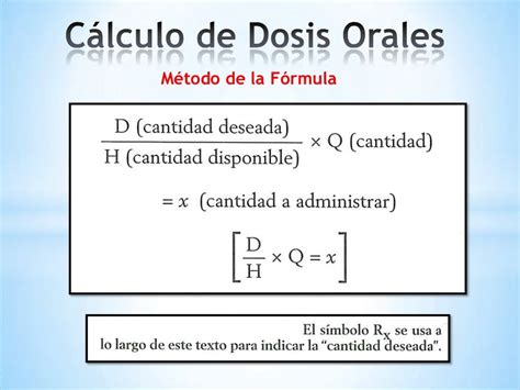 Calculo De Dosis En Enfermeria