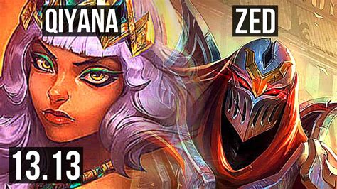 QIYANA Vs ZED MID 7 0 0 68 Winrate Godlike NA Grandmaster 13