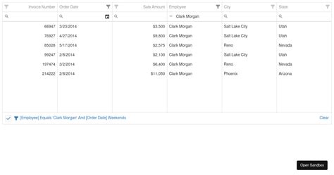 filter panel devextreme data grid codesandbox