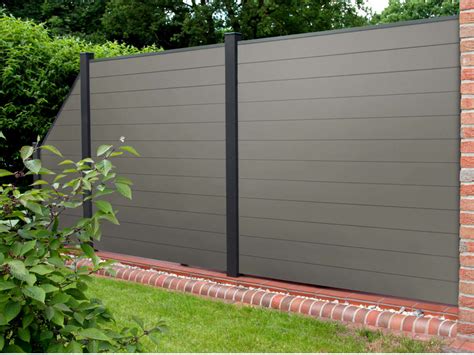 Gartenzaun Sichtschutzzaun WPC Stecksystem Solid Grau Steckzäune
