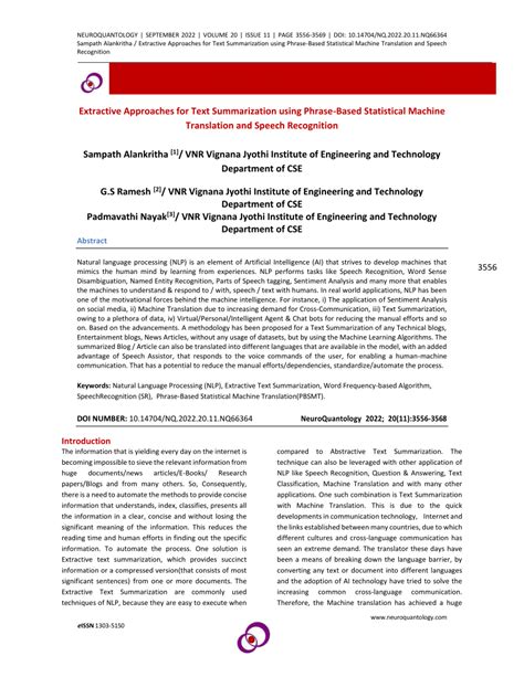 pdf extractive approaches for text summarization using phrase based statistical machine