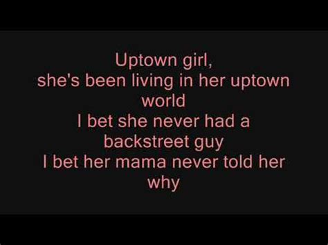 Westlife Uptown Girl Lyrics YouTube