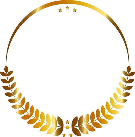 Folhas De Ouro De Luxo C Rculo Moldura De Casamento Vetor De Coroa De