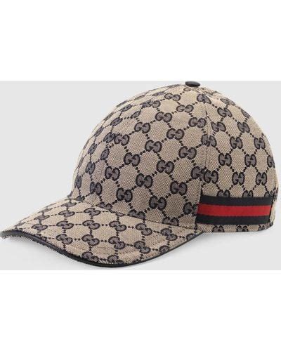 Gucci Canvas Baseball Hats For Men Lyst