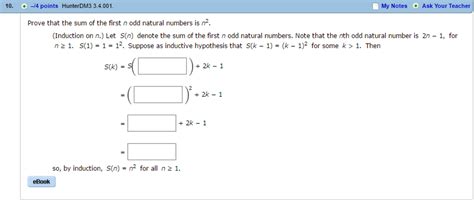 solved prove that the sum of the first n odd natural numb