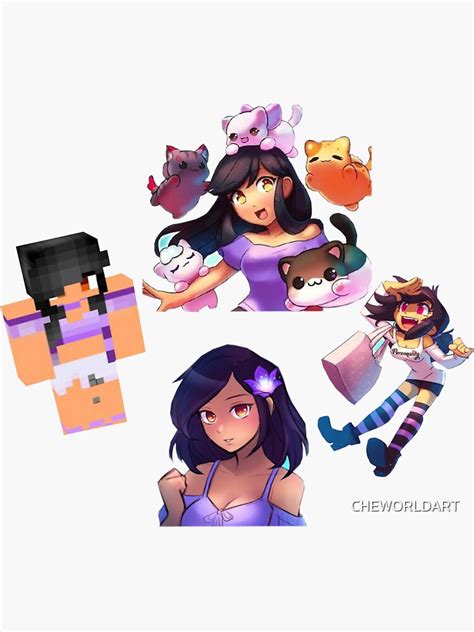 APHMAU MINECRAFT Sticker By CHEWORLDART Redbubble