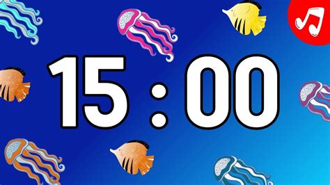15 Minute TIMER Aquarium Countdown With Calm And Relaxing Music