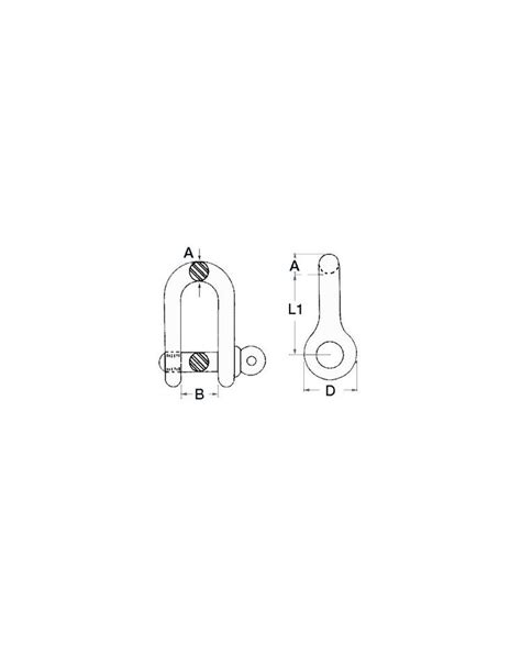 Manille lyre inox axe imperdable lot de 10 ø5 mm